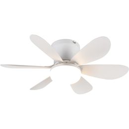 REALITY LEUCHTEN LED Deckenleuchte &raquo;LUND mit Ventilator, Deckenventilator mit Licht inkl Fernbedienung&laquo; LED-Board 1 Stk. warmwei&szlig; - kaltwei&szlig; 3 