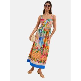 Friends Like These Kleid Damen Gr&ouml;&szlig;e 38 blau / gr&uuml;n / lachs / dunkelorange Sommerkleid