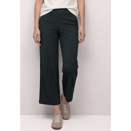 Street One Damen Stoffhose, gr&uuml;n, Gr. 36, unifarben, Stoff, 95% Viskose, 5% Elasthan, Hosen, High Waist