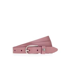 Tamaris Damen Lederg&uuml;rtel ""Cassia Silver"", rosa, Gr. 120, Rindsleder, G&uuml;rtel, weiches Rindleder mit leichter Narbung, schmal