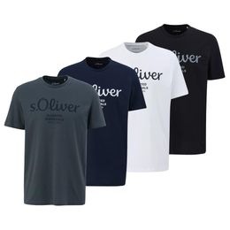 s.Oliver Shirt male size XXL Navy / Fir / Black / White
