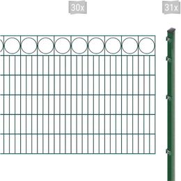 Arvotec Doppelstabmattenzaun &raquo;EXCLUSIVE 120 zum Einbetonieren "Ring" mit Zierleiste&laquo; Zaunh&ouml;he 120 cm, Zaunl&auml;nge 2 - 60 m gr&uuml;n Kunststoff, Stahl H/L: 120cm x 