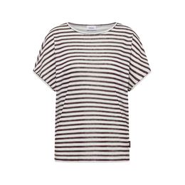Cecil T-Shirt Damen Gr&ouml;&szlig;e L weinrot / wei&szlig;