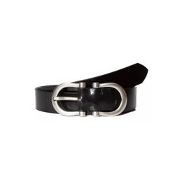 BA98-Cologne Damen Lederg&uuml;rtel "BA98-Cologne Lederg&uuml;rtel", schwarz, Gr. 95, uni, Obermaterial: 100% Lammleder LEL., G&uuml;rtel, mit dezent verspielter