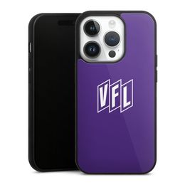 DeinDesign iPhone 14 Pro Handy Gallery Case Handyh&uuml;lle 9H Geh&auml;rtetes Glas R&uuml;ckseite H&uuml;lle Logo Official Licensed Product Vfl Osnabr&uuml;ck Gallery Case