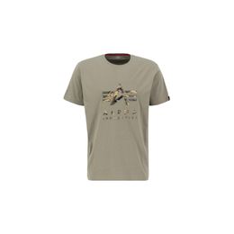 Alpha Industries T-Shirt 'Camo PP T' Herren Gr&ouml;&szlig;e XXL sand / braun / khaki / oliv