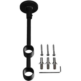 Liedeco Doppeltr&auml;ger f&uuml;r Gardinenstangen &Oslash; 20 mm schwarz L: 21cm