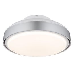 Globo LIGHTING Deckenleuchte &raquo;CARNEY&laquo; LED-Modul 1 Stk. warmwei&szlig; - kaltwei&szlig; Ventilator opal k&uuml;hlen-heizen silber CCT 2700-6500K Wohnraumventilator 
