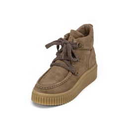 Marc O'Polo MARC O'POLO Damen Stiefelette "mit markanter Rillen-Plateausohle", Gr. 42, braun, Obermaterial: 100% Leder (Rind), unifarben, Schuhe
