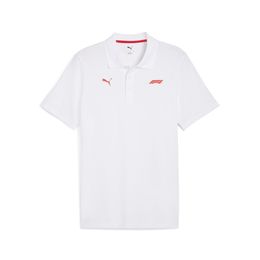 Puma Herren Poloshirt "F1 Essentials Polo Herren", wei&szlig;, Gr. S, clean, Obermaterial: 100% Baumwolle. Kragen: 100% Baumwolle. Rippe: 100% Baumwolle,