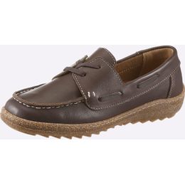 Loretta Damen Schn&uuml;rschuh, Gr. 42, braun, Glattleder, Schuhe