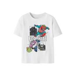 name it T-Shirt 'NKMAmbrose Fortnite' Jungen Gr&ouml;&szlig;e 122/128 lila / rot / schwarz / wei&szlig;