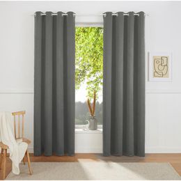 OTTO home Vorhang &raquo;SOLA&laquo; &Ouml;sen 1 Stk. tlg. blickdicht, &Ouml;sen-Aufh&auml;ngung, w&auml;rmeabweisend,, 1er oder 2er Set Polyester, Polyester 175cm, &Ouml;sen, 130cm