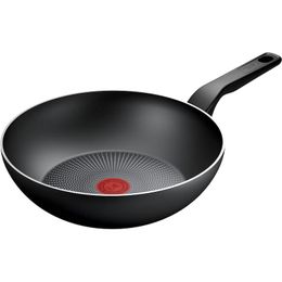Tefal Wok &raquo;Recycled On, Induktion, &Oslash; 28 cm&laquo; Aluminium 1 Stk. tlg. aus 100% recyceltem Aluminium, Antihaftversiegelung, Thermo-Signal schwarz &Oslash; 28cm + H&ouml;he 
