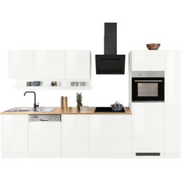 KOCHSTATION K&uuml;chenzeile &raquo;KS-Virginia,neu in verbesserter Ausf&uuml;hrung&laquo; Breite 330 cm, Soft-Close, wahlweise mit Induktion wei&szlig; B/H/T: 330cm x 200cm x 