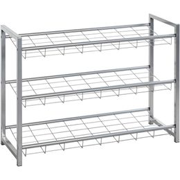 HAKU Schuhregal &raquo;Schuhaufbewahrung&laquo; rechteckig - aus Metall Grau - B/T/H 80/30/60 cm grau Metall, Stahl B/H/T: 80cm x 60cm x 30cm