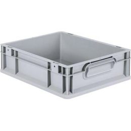 Sch&auml;fer Shop Sch&auml;fer Shop Pure Eurobox Serie Economy, Griffe offen, Kunststoff, B 400 x T 300 x H 120 mm, 11 l, grau