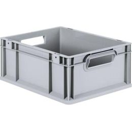 Sch&auml;fer Shop Sch&auml;fer Shop Pure Eurobox Serie Economy, Griffe offen, Kunststoff, B 400 x T 300 x H 170 mm, 16 l, grau
