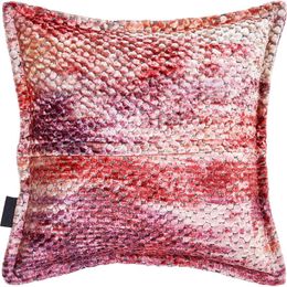 done. Dekokissen &raquo;Glam Colour&laquo; Rei&szlig;verschluss, Ohne F&uuml;llung, meliert rot Polyester B/L: 45cm x 45cm, 1 Stk.