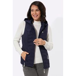 Casual Looks Damen Steppweste, blau, Gr. 42, unifarben, 100% Polyester, Wattierung:100% Polyester, Westen