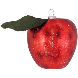 Christbaumschmuck &raquo;CBK70009, Weihnachtsdeko rot, Christbaumschmuck&laquo; roter Apfel rot Glas Einheitsgr&ouml;&szlig;e