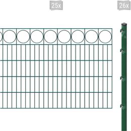 Arvotec Doppelstabmattenzaun &raquo;ESSENTIAL 100 zum Einbetonieren "Ring" mit Zierleiste&laquo; Zaunh&ouml;he 100 cm, Zaunl&auml;nge 2 - 60 m gr&uuml;n Kunststoff, Stahl H/L: 100cm x 