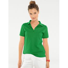 Heine Damen Polo-Shirt, Gr&uuml;n, Gr. 50, T-Shirts, Material: Baumwolle