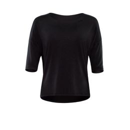 WINSHAPE Damen 3/4-Arm-Shirt "BAMS001", schwarz, Gr. XL, 95% Viskose, 5% Elasthan, Shirts, Seidig weiches Bambusgewebe