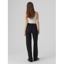V&eacute;ro Moda VERO MODA Damen High-waist-Jeans "VMTESSA HR WIDE JEANS RA118 GA NOOS"schwarz, Gr. 25, unifarben, Denim/Jeans, Obermaterial: 99% Baumwolle, 1%
