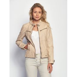 Maze Damen Lederjacke "31Ryana", beige, Gr. XL, Obermaterial: 100% Lammleder. Futter: 100% Baumwolle. &Auml;rmelfutter: 100% Polyester, Jacken