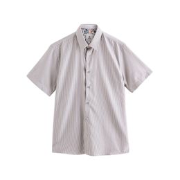 next Button Up Shirt male size XXL Beige / Grey