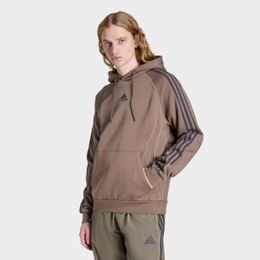Herren Kapuzensweatshirt "ADICOLOR TEAMGEIST CUT LINE HOODIE", braun, Gr. M, adidas originals, Obermaterial: 70% Baumwolle, 30% Polyester, Sweatshirts