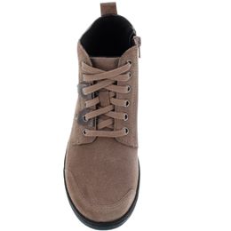 Casual Looks Damen Stiefelette, Gr. 37, braun, Glattleder, Veloursleder, Schuhe