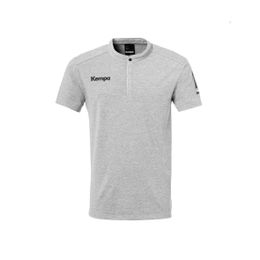 Kempa Herren T-Shirt "Shirt STATUS POLO SHIRT", grau, Gr. M, Obermaterial: 65% Polyester PES. 35% Baumwolle CO., Shirts