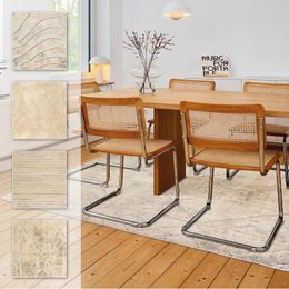 Astra Teppich &raquo;Lou 254&laquo; rechteckig 10 mm H&ouml;he Hoch Tief Struktur, Kurzflor, Wohnzimmer, Schlafzimmer Kunstfaser B : 133cm 1 Stk., 10mm, L: 190cm