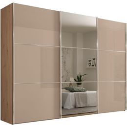 STAUD Kleiderschrank &raquo;Schwebet&uuml;renschrank Includo Glas&laquo; beige Holzwerkstoff Artisan Eiche Dekor, B/H/T: 298cm x 222cm x 68cm, T&uuml;ren: 3 Stk. Classic