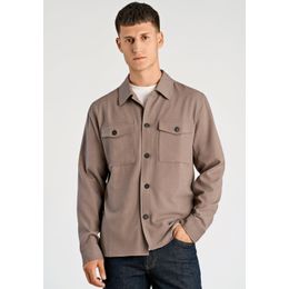Junk De Luxe Herren Outdoorhemd "Hemdjacke Relaxed Fit", braun, Gr. S, Obermaterial: 65% Polyester, 31% Viskose, 4% Elasthan, Hemden
