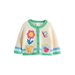 next Strickjacke M&auml;dchen Gr&ouml;&szlig;e 50 hellbeige / blau / gelb / pink
