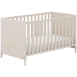 YUNY by PAIDI Babybett &raquo;SISTER LOU in Beige&laquo; Gitterbett h&ouml;henverstellbar, Kinderbett beige Holzwerkstoff Lattenrost, Liegefl&auml;che B/L: 70cm x 140cm, 