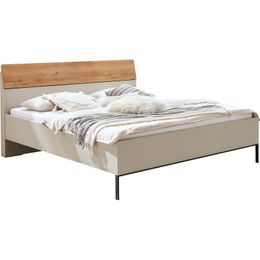 Wiemann Futonbett &raquo;Asti&laquo; Absetzungen in Bianco-Eiche-Nachbildung, Kufe in Schiefer beige Liegefl&auml;che L&auml;nge B: 190cm x 200cm, H&ouml;he Bett: 103cm H&ouml;he 
