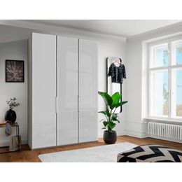 Wiemann Faltt&uuml;renschrank &raquo;Monaco&laquo; mit Glasfront sowie hochwertigen Beschl&auml;gen grau Floatglas, Holzwerkstoff B/H/T: 148,4cm x 216cm x 58cm, T&uuml;ren: 3 