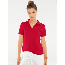 Heine Damen Polo Shirt, Rot, Gr. 50, T-Shirts, Material: Baumwolle