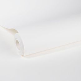WOW Vliestapete uni glatt &Uuml;berstreichbar, Wei&szlig;- 10m x 52cm wei&szlig; Vlies B/L: 0,52m x 10m
