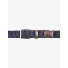Brax Herren Lederg&uuml;rtel "Style HERRENG&Uuml;RTEL", blau, Gr. 90, Elasthan, Kunstfaser, G&uuml;rtel