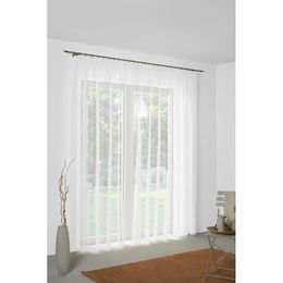 WIRTH Gardine &raquo;Charlotte&laquo; Faltenband 1 Stk. tlg. Fertig-Store mit FB 1:3 nach Ma&szlig; wei&szlig; Polyester 120cm, Faltenband, 550cm