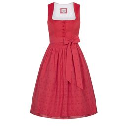 N&uuml;bler N&Uuml;BLER Damen Dirndl "Midi Dirndl Babette", rot, Gr. 46, Obermaterial: 100% Polyester PES., Kleider