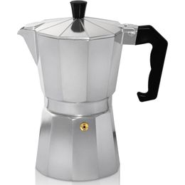 Kr&uuml;ger Espressokocher &raquo;Italiano&laquo; 0,7 l Kaffeekanne traditionell italienisch, aus Aluminium, mit Silikon-Dichtungsring silber 0,7 l, 12