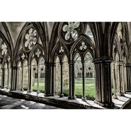 papermoon Fototapete &raquo;Mittelalterliche Kathedrale&laquo; bunt Vlies B/L: 4m x 2,6m, Bahnen: 8 Stk.