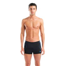 arena Herren Badeshorts "M arena GRAPHIC SWIM SHORT", schwarz, Gr. 9, Obermaterial: 100% Polyester, Badehosen, sportliche Schnittform, mit