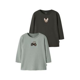 name it Shirt 'NMMLance' Jungen Gr&ouml;&szlig;e 122/128 hellbraun / hellgr&uuml;n / dunkelgr&uuml;n / schwarz